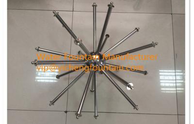 China Dandelion Sphere Fountain Nozzle Heads With Chrome Fully SS Material 1.5