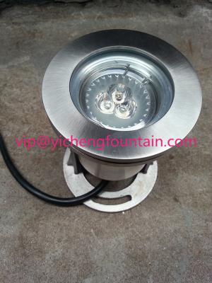 China Warm White Angle Type Stainless Steel Underwater Fountain Lights MR16 Bulb 50W / LED 3W RGB for sale