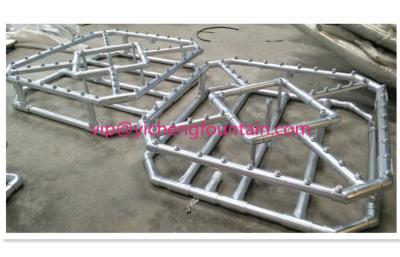 China Customized Water Fountain Pipe Frame Made In Fully Stainless Steel Material With Valves And Fast Connectors for sale