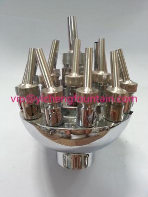 China Dancing Water Fountain Nozzles SS Adjustable Blossom 3 Layer Flower Pattern Nozzle for sale