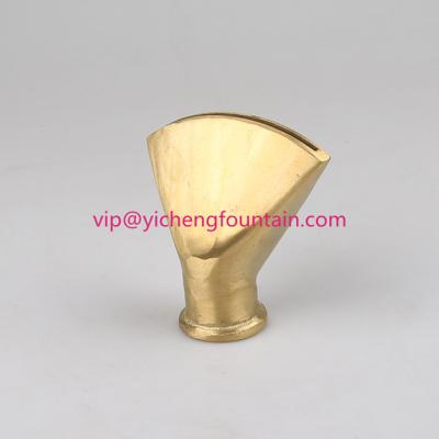 China Fixed Fan Shape Spray Water Fountain Nozzles Brass SS / Brass With Chrome Material for sale
