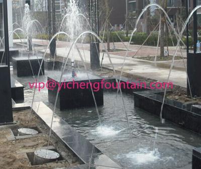 China Rainbow Glass Light Jet Water Fountain Equipment With LED Light / Stable Soft Spray for sale