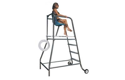 China Movable Durable Swimming Pool Lifeguard Chair Stainless Steel 304 With Wheel for sale