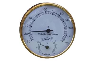 China Steam Sauna Heater Accessories Sauna Wooden Thermometer / Clock for Hotel for sale