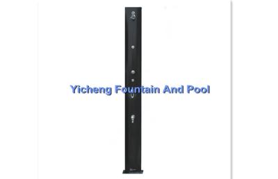 China Aluminium And PVC Body Swimming Pool Accessories Oval Solar Showers With Spray And Foot Wash for sale