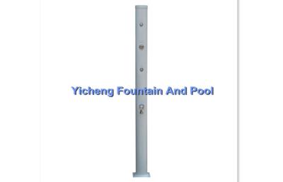 China White Colour Aluminium Swimming Pool Straight Solar Showers With Foot Washing / Spray for sale