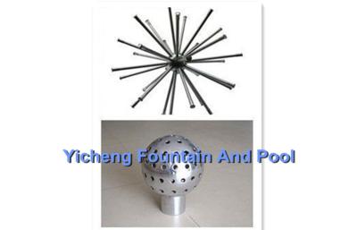China Fully SS304 Casting Dandelion / Crystal Ball Water Fountain Nozzles For Garden Pools for sale