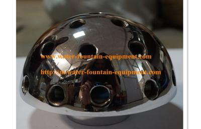 China Copper / Brass Chromplated Water Fountain Nozzles Half Dandelion / Ball for sale