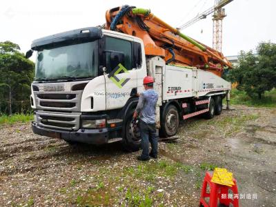 China 8×4 Used Concrete Pump Truck Scania Chassis Used Concrete Boom Pump for sale
