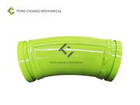 China Double Layer Concrete Pump Spare Parts High Chromium Iron Angle Pipe 125*R460-30° for sale