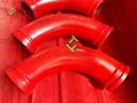 China 20# steel Concrete Pump Pipeline , 30 Degree Pipe Elbow 500MM for sale