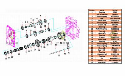 China Zoomlion Sany Concrete Pump Truck Stiebel Sany Transfer Case Big Gear 44 Teeth for sale