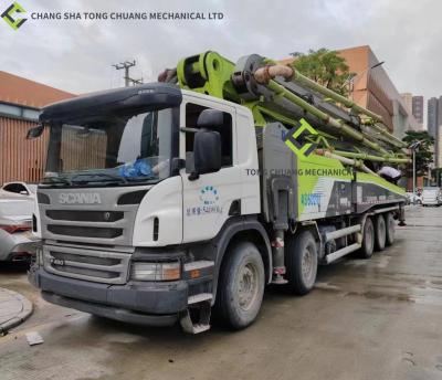 China 2018 SCANIA Chassis Zoomlion Second Hand Concrete Pump Truck 63m for sale