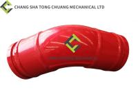 China Sany And Zoomlion Concrete Pump Truck Parts Double Curved Straight Pipe 10455165 for sale