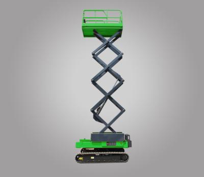 China Green Self Leveling Track Scissor Type Aerial Work Platform with 3398kg Weight Capacity for sale