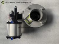 China Single flange pneumatic butterfly valve of concrete mixing plant fittings V1FS100GBN for sale