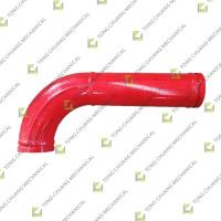 China 125*R275-90+411，125*R275-90+259 Double‑layer bend‑straight pipe，Double‑layer bend‑to‑straight pipe，Double‑layer bend‑straight transition pipe，Double‑layer bend‑straight connecting pipe for sale