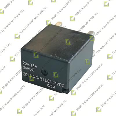 China 301-1C-C-R1 24VDC Black Relay，Construction Machinery Relay，Concrete Pump Truck Relay，Vehicle-mounted Electric Control Relay，Hydraulic System Control Relay，DC Relay，Circuit Protection Relay for sale