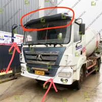 China Mixer Truck Rearview Mirror Bracket, Bumper, Cab Shield Cover，Rearview Mirror Support + Front Bumper + Cab Dust Cover for Mixer Truck，Sany Mixer Truck Mirror Frame Assembly, Anti-collision Bumper for sale