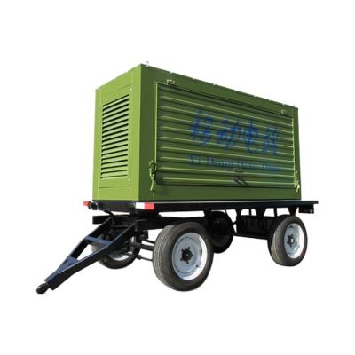 China 220V 380V Mobile Trailer Generator 80kw 1800RPM Trailer Mounted Generator for sale