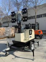 China Trailer Vehicle Mounted Light Tower Hydraulic Telescopic 9M Emergency Vehicle Light Towers for sale