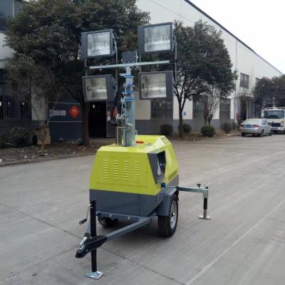 China 200w*4LED Mobile Lighting Units 6kw Diesel Generator Trailer Lighting Lighthouse for sale