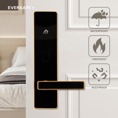 China Factory Best CE Verified Cooper Cylinder and Handle With Card Access Hotel Door Lock with Hotel Management for sale