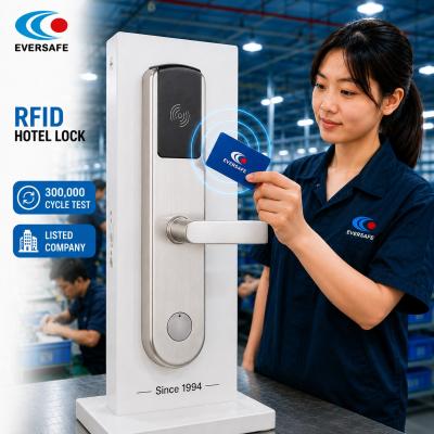 China Most Popular M1 Encryption Card Safety and Reliablity  Smart Hotel  RFID  Door Lock for Hotels and Apartments Hotel Card Lock for sale