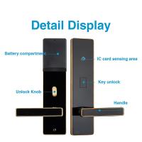 China RFID Keyless Entry Hotel Smart Door Lock Digital Key Card Security System for Apartment Resort Encrypted IC Card Lock for sale