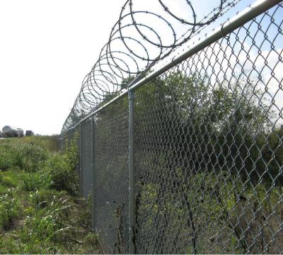 China Black Chain Link Fence Cost  Fence/Cyclone Fence 1.8m*10m*50mm*50mm for sale