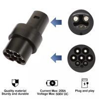 China Type 2 To Tesla Electric Vehicle Charging Adapter DC 500V Tesla Charging Connector for sale