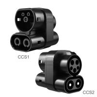 China 150A DC1000V CCS1 To CCS2 Plug Car Charging Adapter EV Charger Connector IP54 OEM for sale