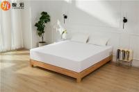 China Queen Size Waterproof Fabric Laminated Polyester  Waterproof Mattress Pad Protector for sale