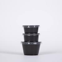 China Beverage Disposable PP Cups With Lid Meal Prep Containers 2OZ Sauce Cups for sale