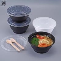 China White 800ml Leakproof Plastic Bowls With Lids Disposable for sale