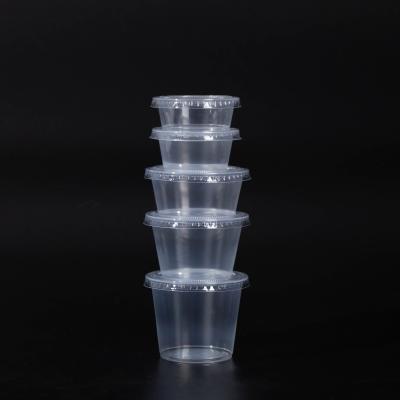 China PET Plastic Bowl With Lid For Salad Smooth Surface for sale