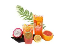 China Clear PET Plastic Drink Cup With Lid For Food Beverage for sale