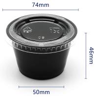 China Biodegradable Plastic Sauce Cup Clear White Food 2OZ for sale