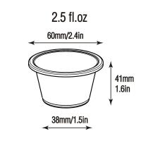 China Hot And Cold Drinks Sauce Cup With Lid PP Material for sale