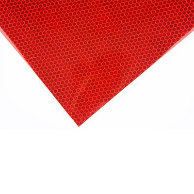 China Flexible Prismatic Reflective Sheeting 1.24m x 45.72m Red UV Resistant for Traffic Safety Signs for sale