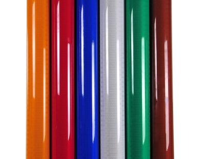 China ODM PVC Reflective Sheeting 1.24x45.72m Roll High Intensity Prismatic Grade for Traffic Safety for sale