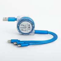China 3A Fast Charging Type-C USB Cable For iPhone Charger Data Cables 3 in 1 Retractable for sale