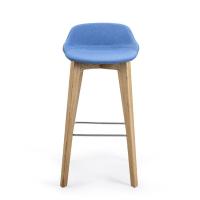 China Plastic Bar Stool And Table Natural Ash Wood Commercial Bar Stool Fabric Upholstered Seat for sale