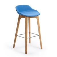 China Plastic Bar Stool And Table Natural Ash Wood Commercial Bar Stool Fabric Upholstered Seat for sale