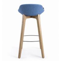 China Plastic Bar Stool And Table Natural Ash Wood Commercial Bar Stool Fabric Upholstered Seat for sale