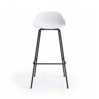 China Sleek PP Shell Bar Stool And Table Commercial Counter Stools With Powder Coated Steel Base for sale