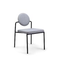 China Armless Restaurant Dining Chair Molded Plywood Black Metal Legs For Cafe Hotel for sale