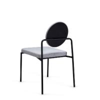 China Armless Restaurant Dining Chair Molded Plywood Black Metal Legs For Cafe Hotel for sale