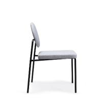 China Armless Restaurant Dining Chair Molded Plywood Black Metal Legs For Cafe Hotel for sale