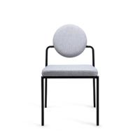 China Armless Restaurant Dining Chair Molded Plywood Black Metal Legs For Cafe Hotel for sale